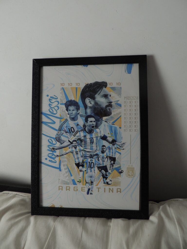 Lionel Messi Argentina A4 Size Framed Poster - The Poster Lab.